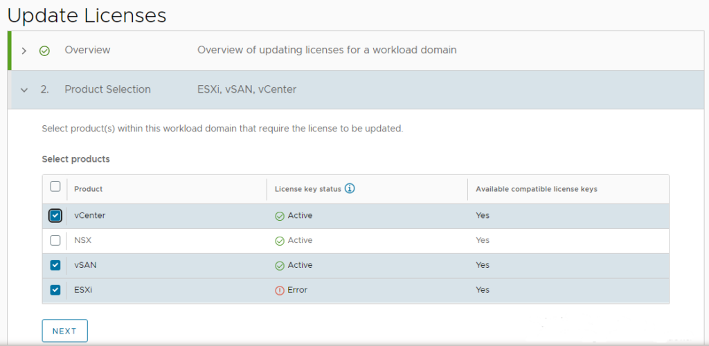VCF 5.0 New Licensing Workflow – gibson virtualization